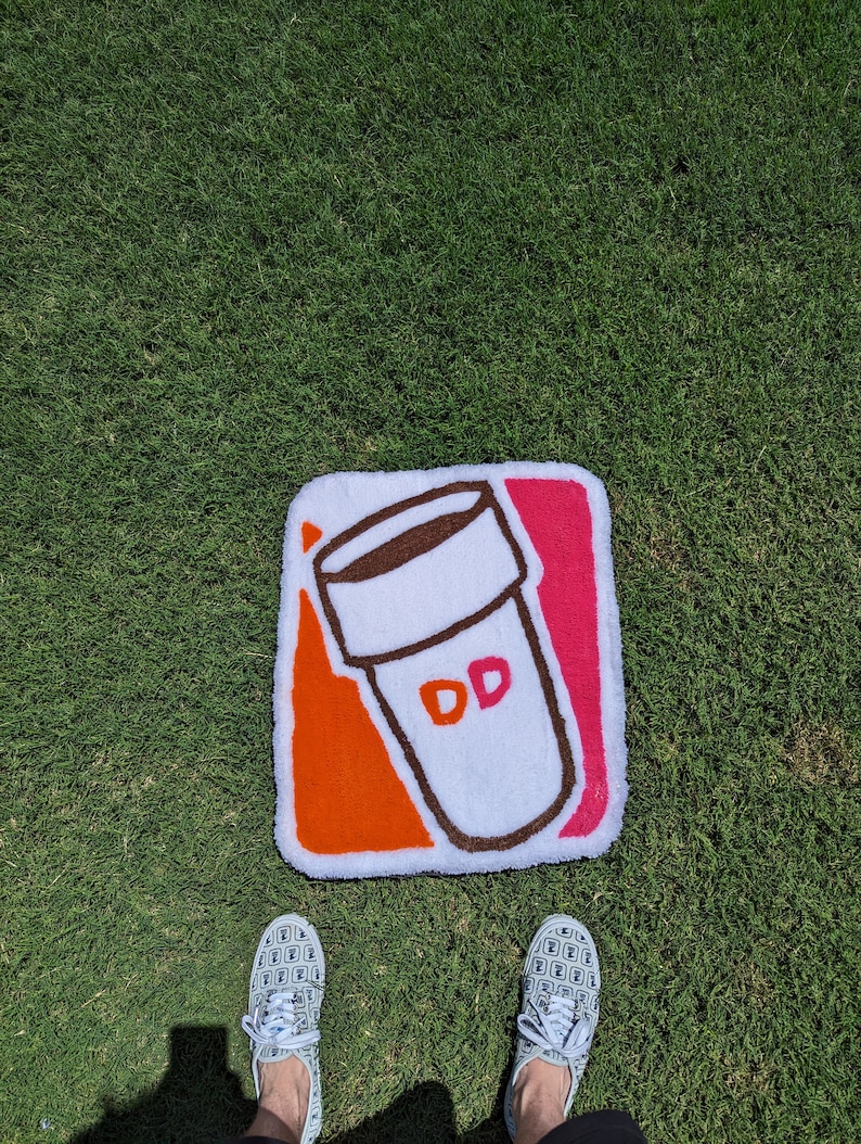 Dunkin' Donuts | Dunkin | Dunkin Donuts Cup | Tufting | Custom Rug - Etsy