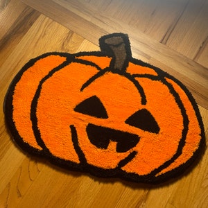 Halloween, Custom Halloween Pumpkin Rug, Halloween Rug, Halloween Decor ...