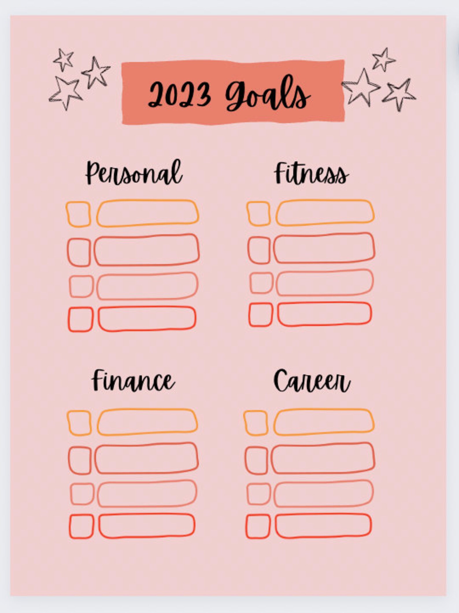 2023 Goals Digital Download - Etsy