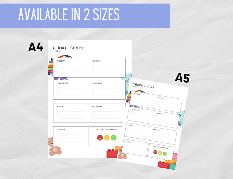 Editable Chore Charts for Kids, Printable Chore Chart, Make Chores More ...