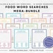 Food Word Search Megabundle, Instant Download | Print in Color/black ...