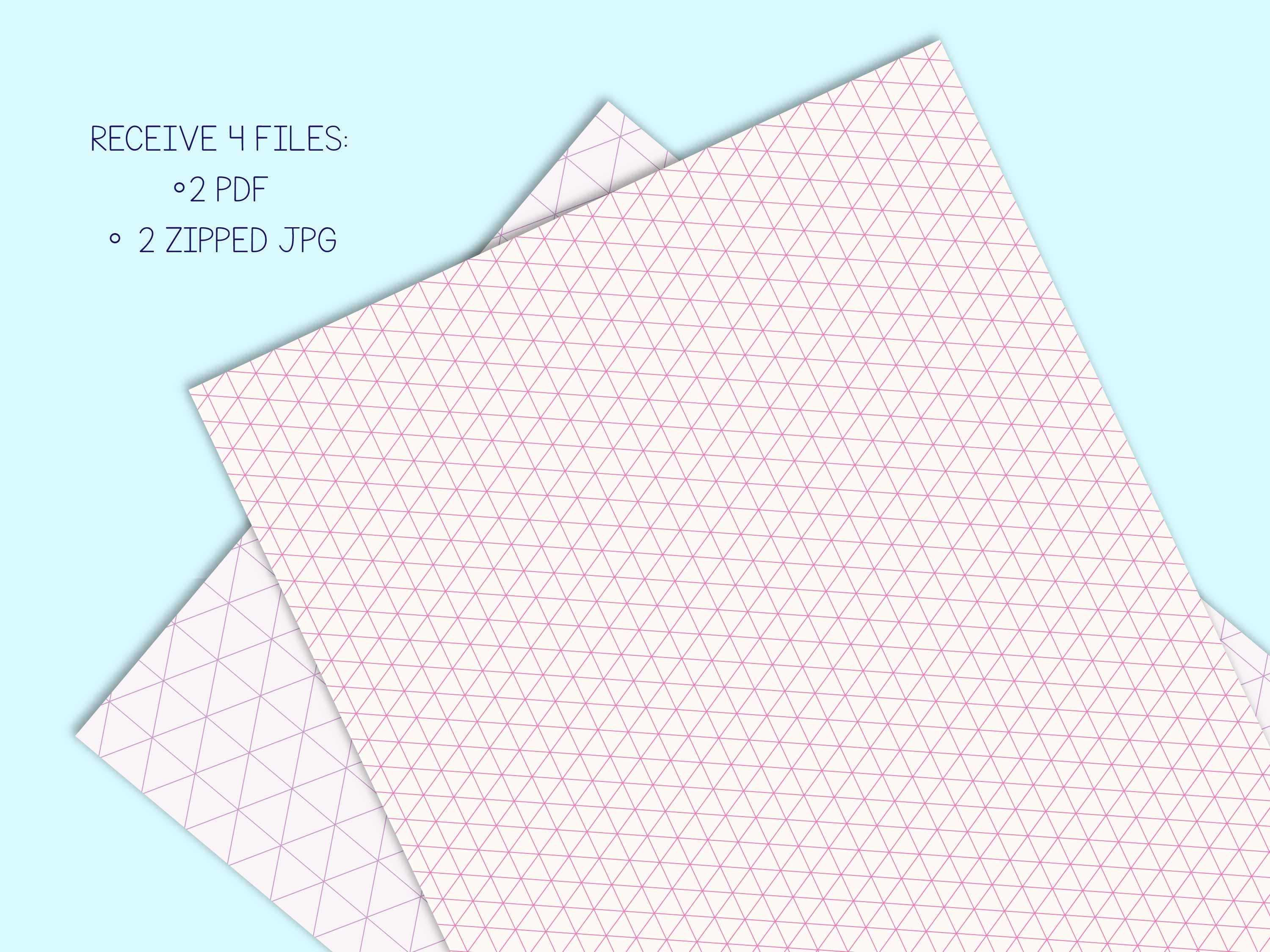 Isometric Graph Paper | Grid Paper for Instant Download in Multiple ...