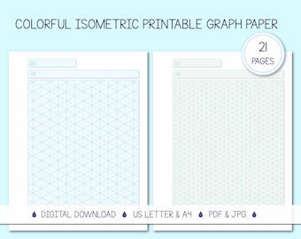 Printable Graph Paper With Margins | Grid Paper for Instant Download in ...