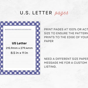 Gingham Binder Cover Set With Note Paper | Edit on Canva, Download ...