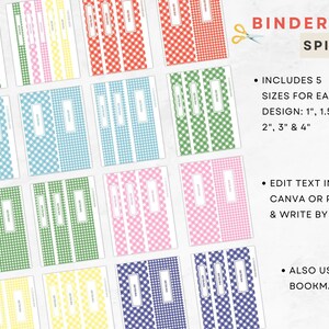 Gingham Binder Cover Set With Note Paper | Edit on Canva, Download ...