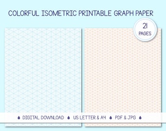 Printable Graph Paper With Margins | Grid Paper for Instant Download in ...