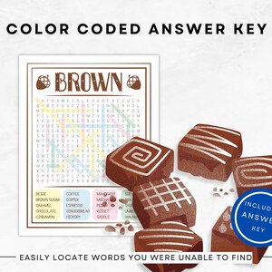 Brown Word Search for Instant Download | Art Teacher Discussion of ...