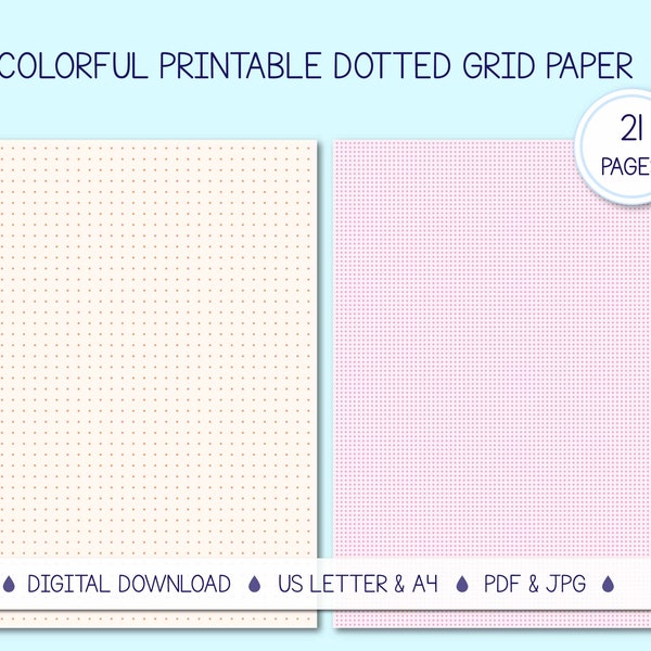 Printable Letter Size Dot Grid - Etsy