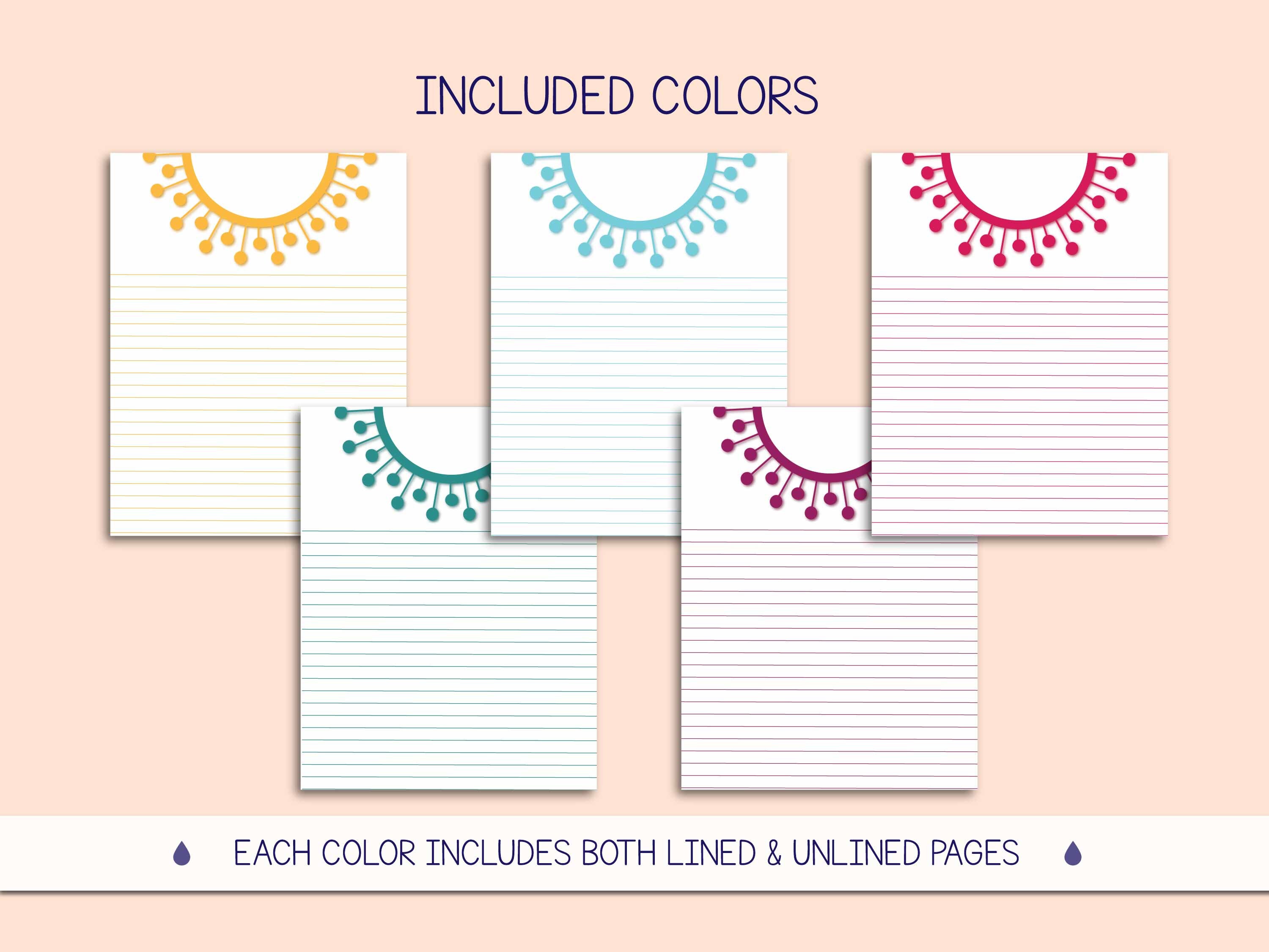Printable Stationery Writing Paper for Instant Download Digital Note ...
