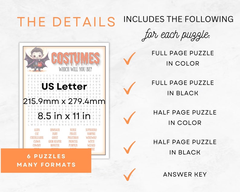 Halloween Word Search Puzzle Bundle: Party Game (digital Download) - Etsy