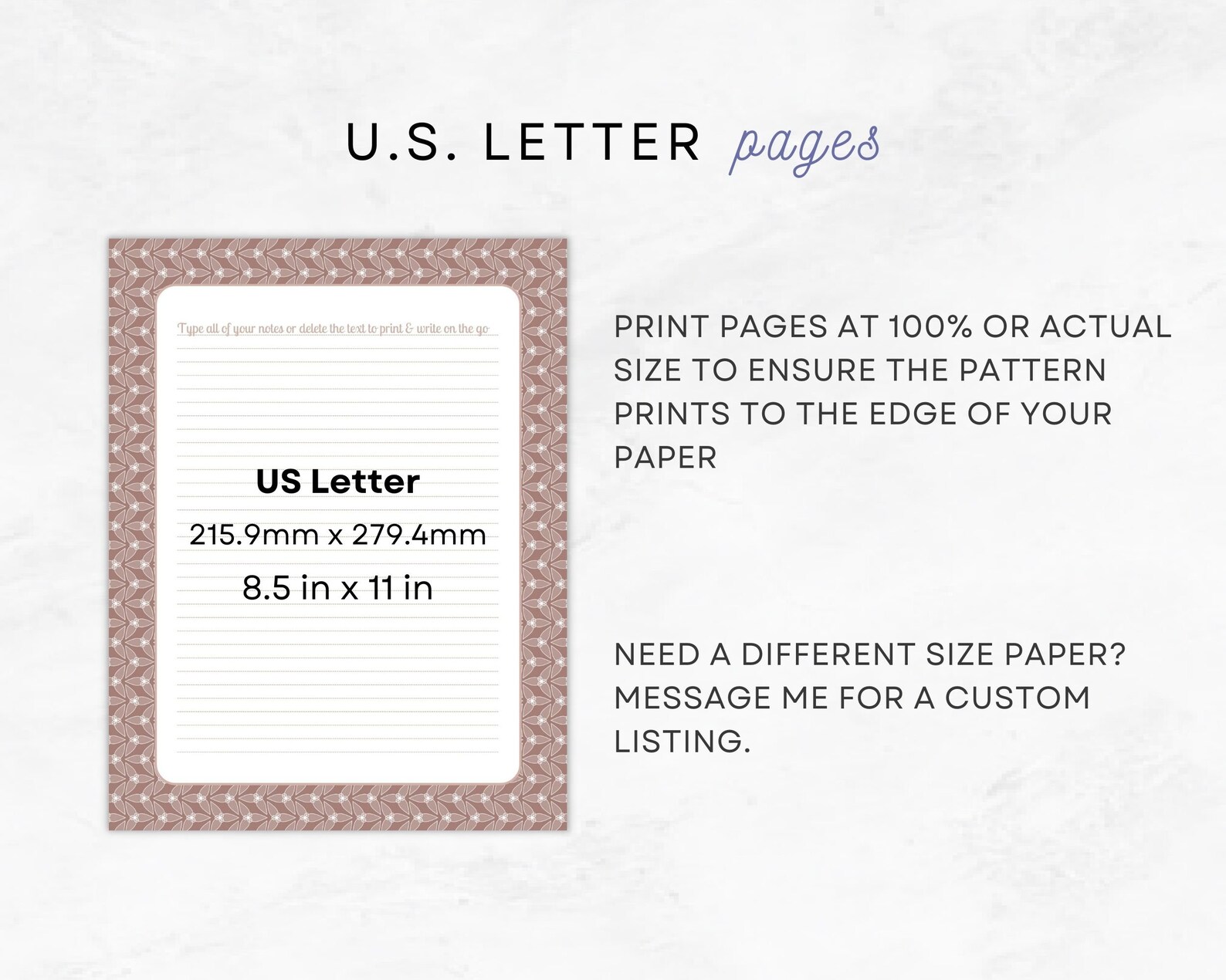 Binder Cover Set With Note Paper Edit on Canva, Download, Print Great ...