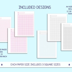 Printable Graph Paper With Margins | Grid Paper for Instant Download in ...
