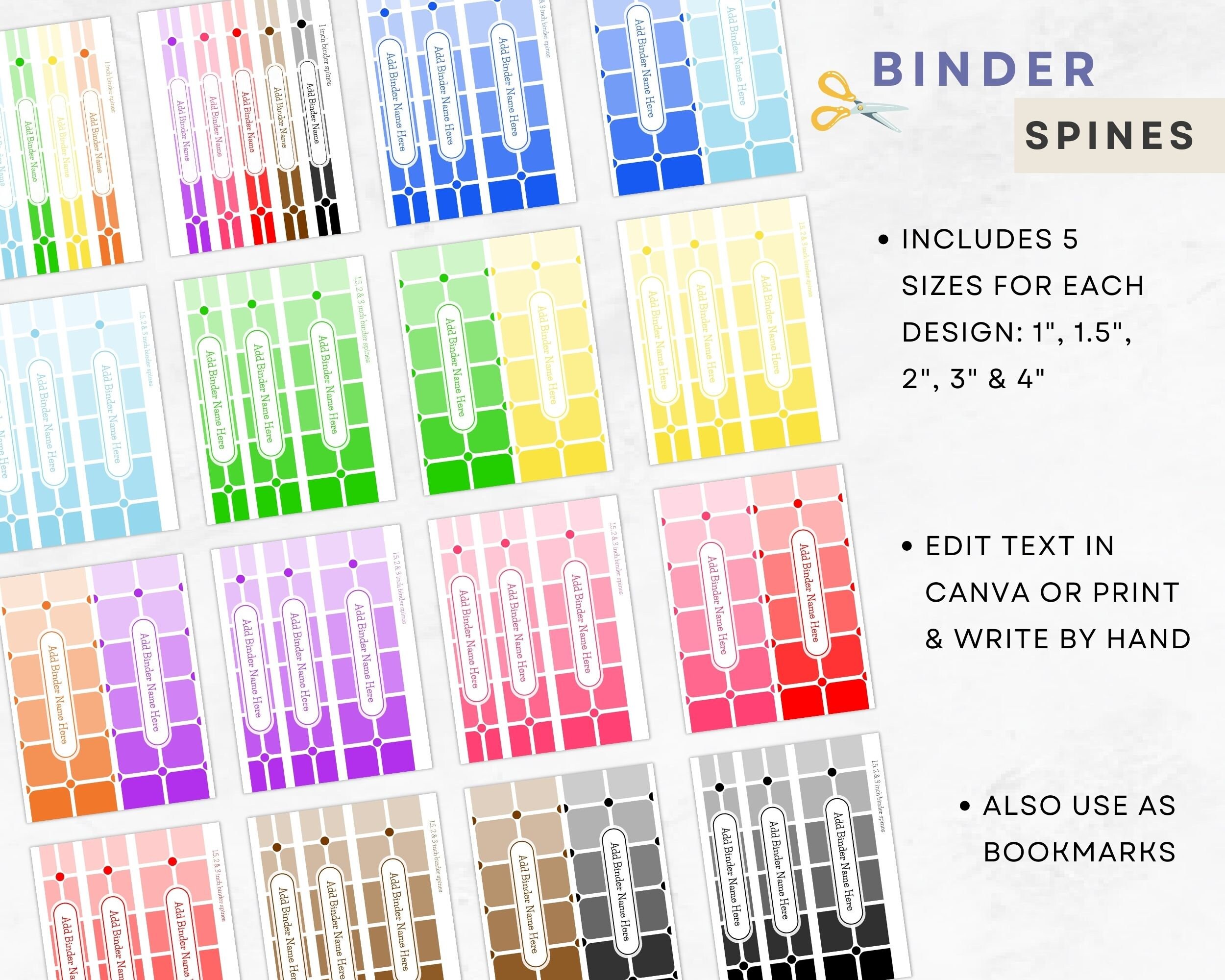 Binder Cover Set With Note Paper Edit on Canva, Download, Print Great ...