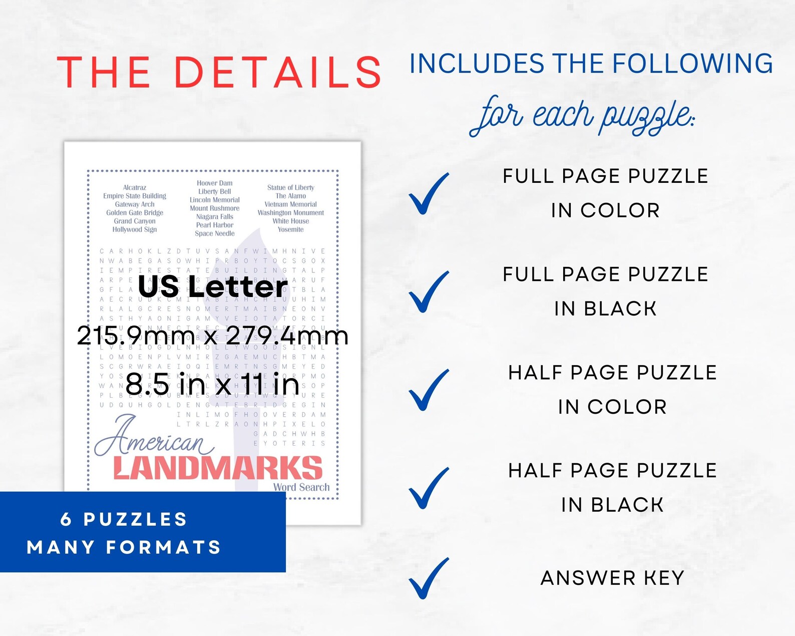 4th of July Word Search Bundle to Download | Patriotic Puzzles, Party ...