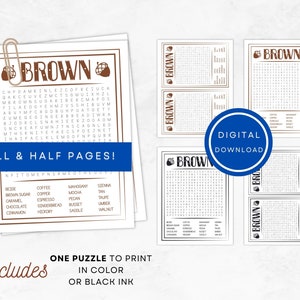 Brown Word Search for Instant Download | Art Teacher Discussion of ...