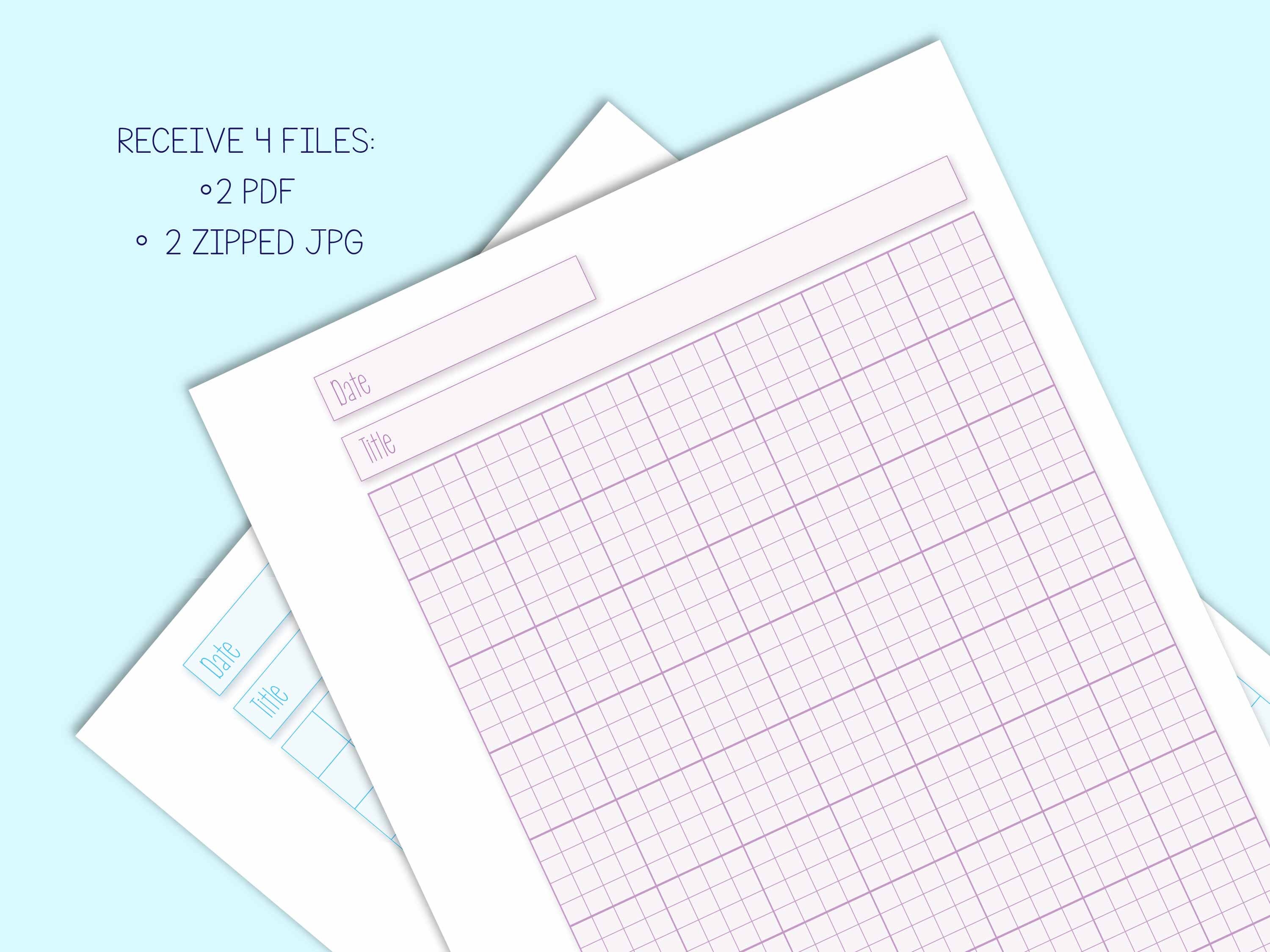 Printable Graph Paper With Margins | Grid Paper for Instant Download in ...