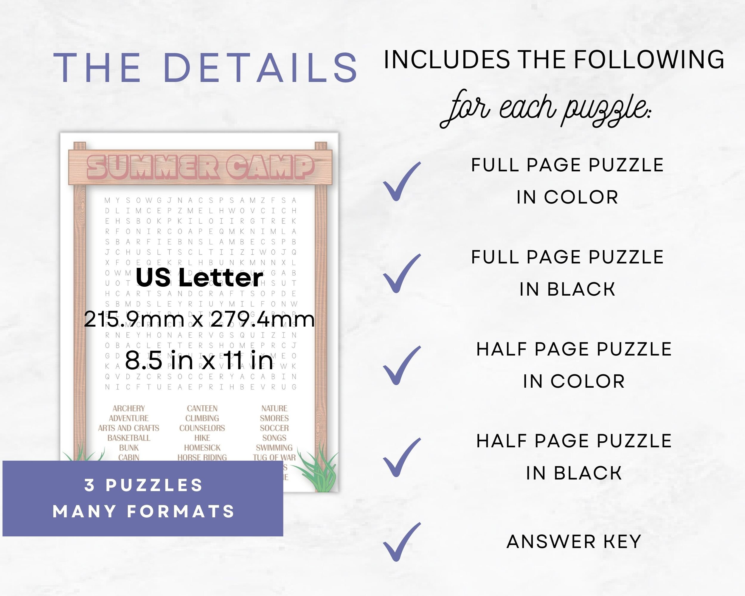 Beach Vacation Essential: Summer Word Searches for Kids and Adults ...