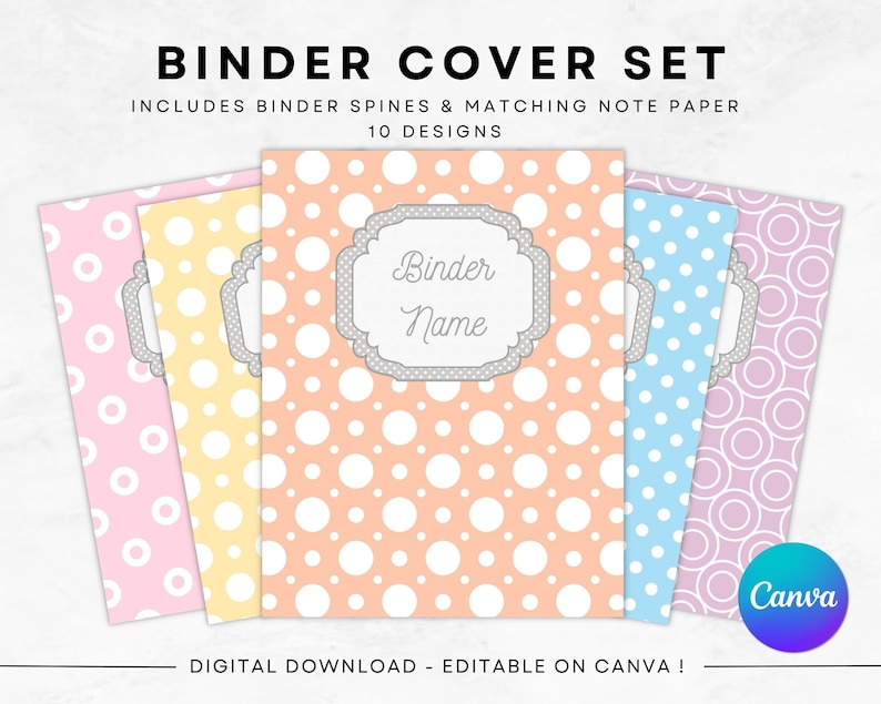 Editable Binder Cover Set With Note Paper | Teacher & Student Resource ...