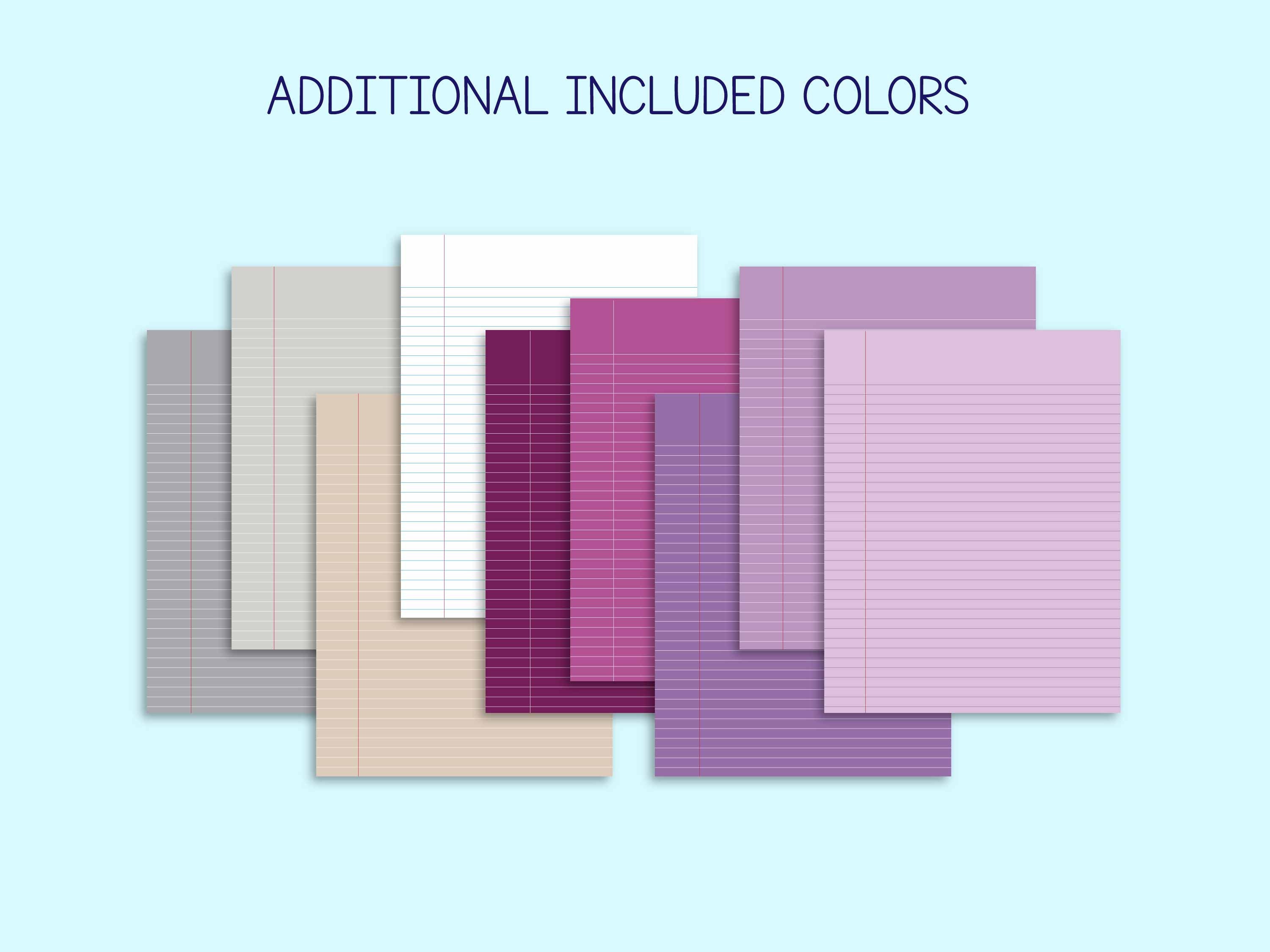 Loose Leaf Printable Stationery With Margins | College Ruled | Writing ...