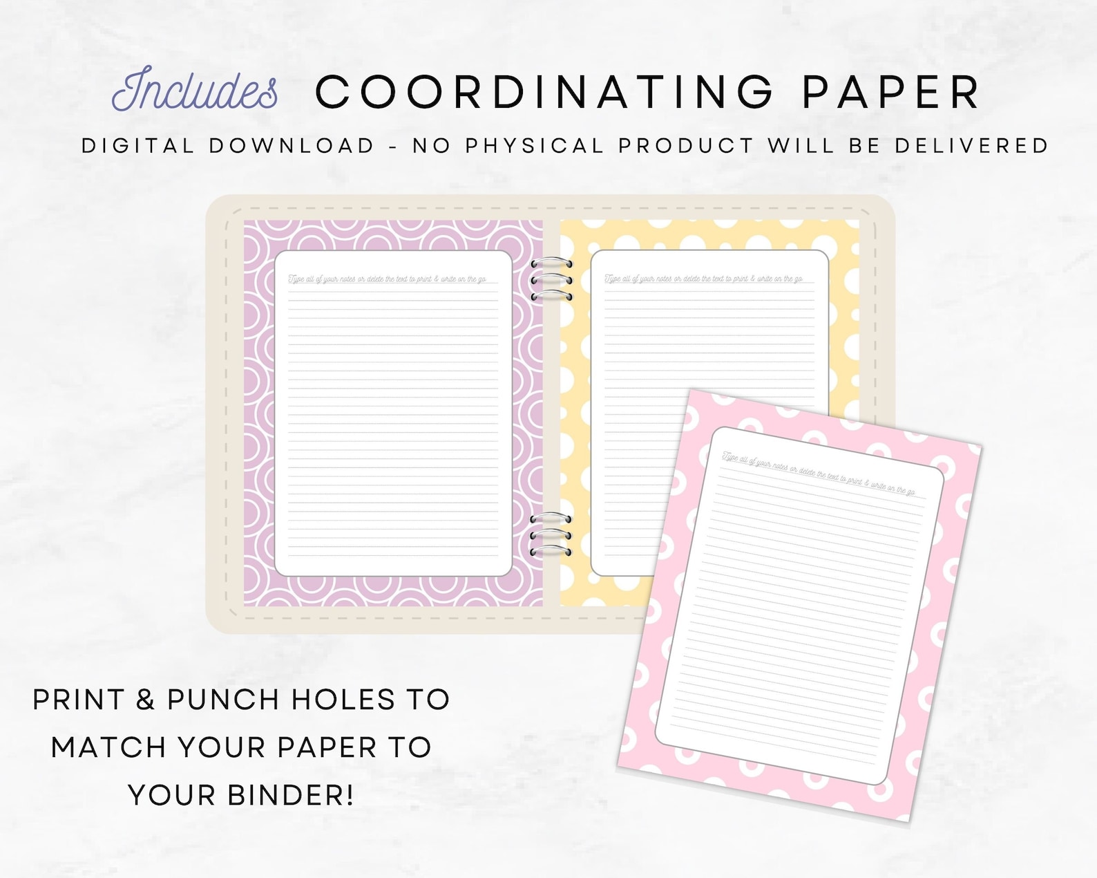 Editable Binder Cover Set With Note Paper | Teacher & Student Resource ...