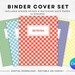 Gingham Binder Cover Set With Note Paper | Edit on Canva, Download ...