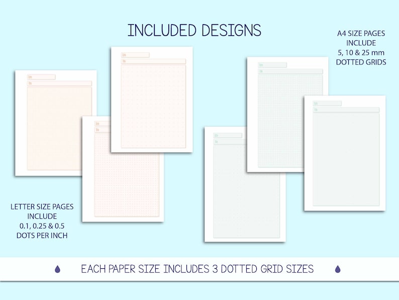 Printable Dotted Grid Paper With Margins Dot Paper for Instant Download ...