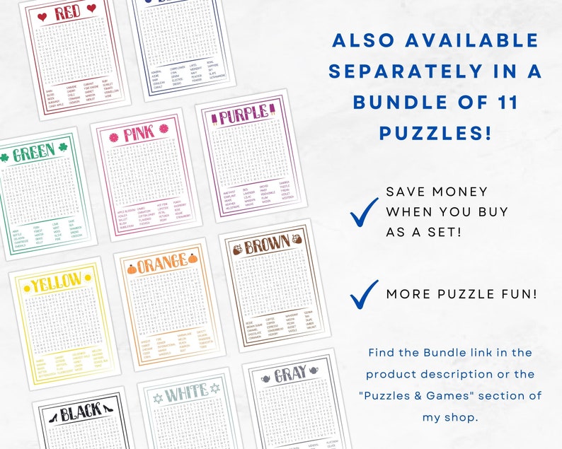 Blue Word Search Puzzle | Printable Art Game (PDF & JPG) - Etsy Canada