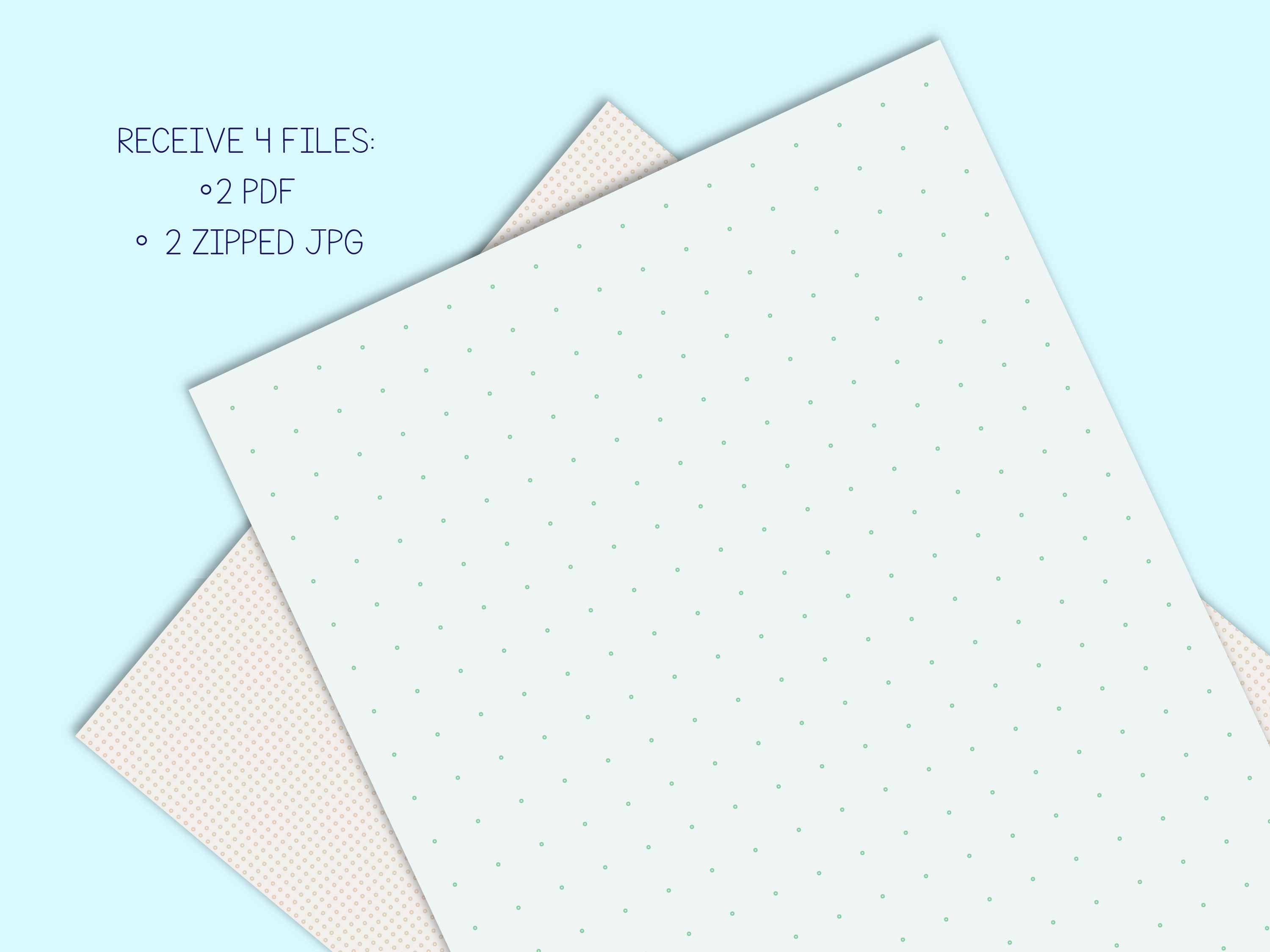 Dotted Grid Printable Paper Dot Paper for Instant Download in Multiple ...