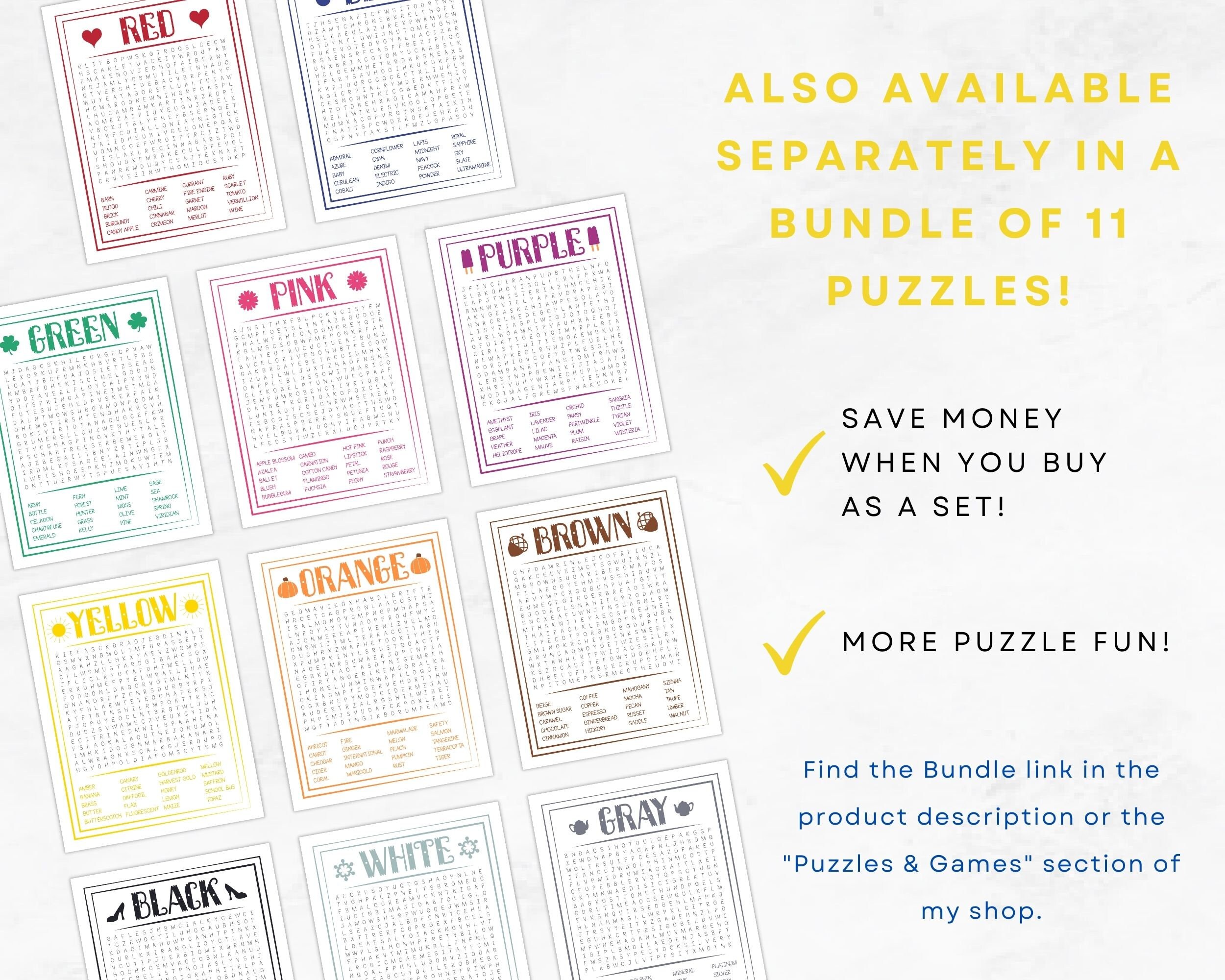 Yellow Word Search for Instant Download | Art Teacher Discussion of ...