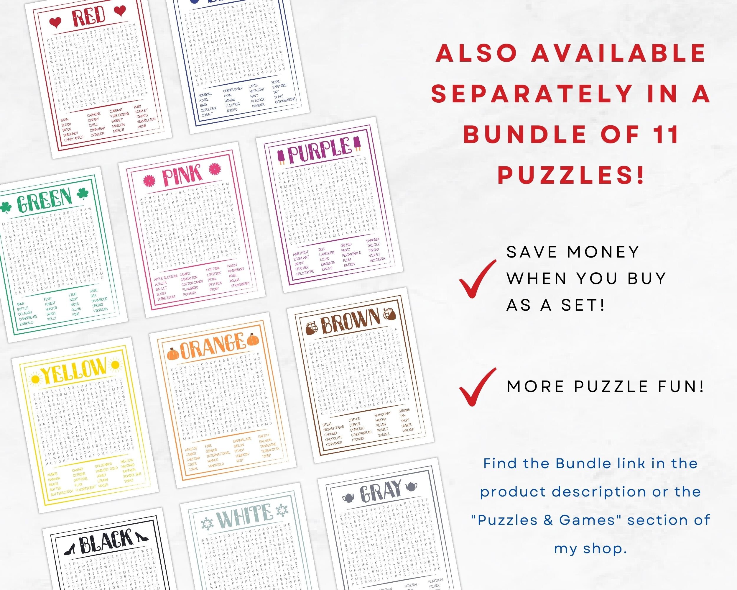 Red Word Search for Instant Download | Art Teacher Discussion of Color ...