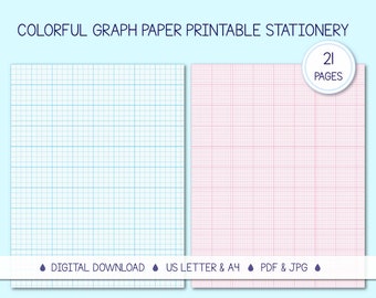 Printable Graph Paper With Margins | Grid Paper for Instant Download in ...