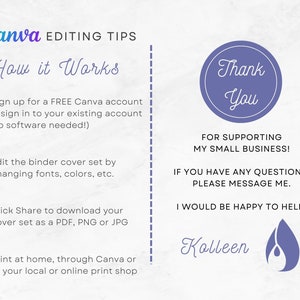 Gingham Binder Cover Set With Note Paper | Edit on Canva, Download ...