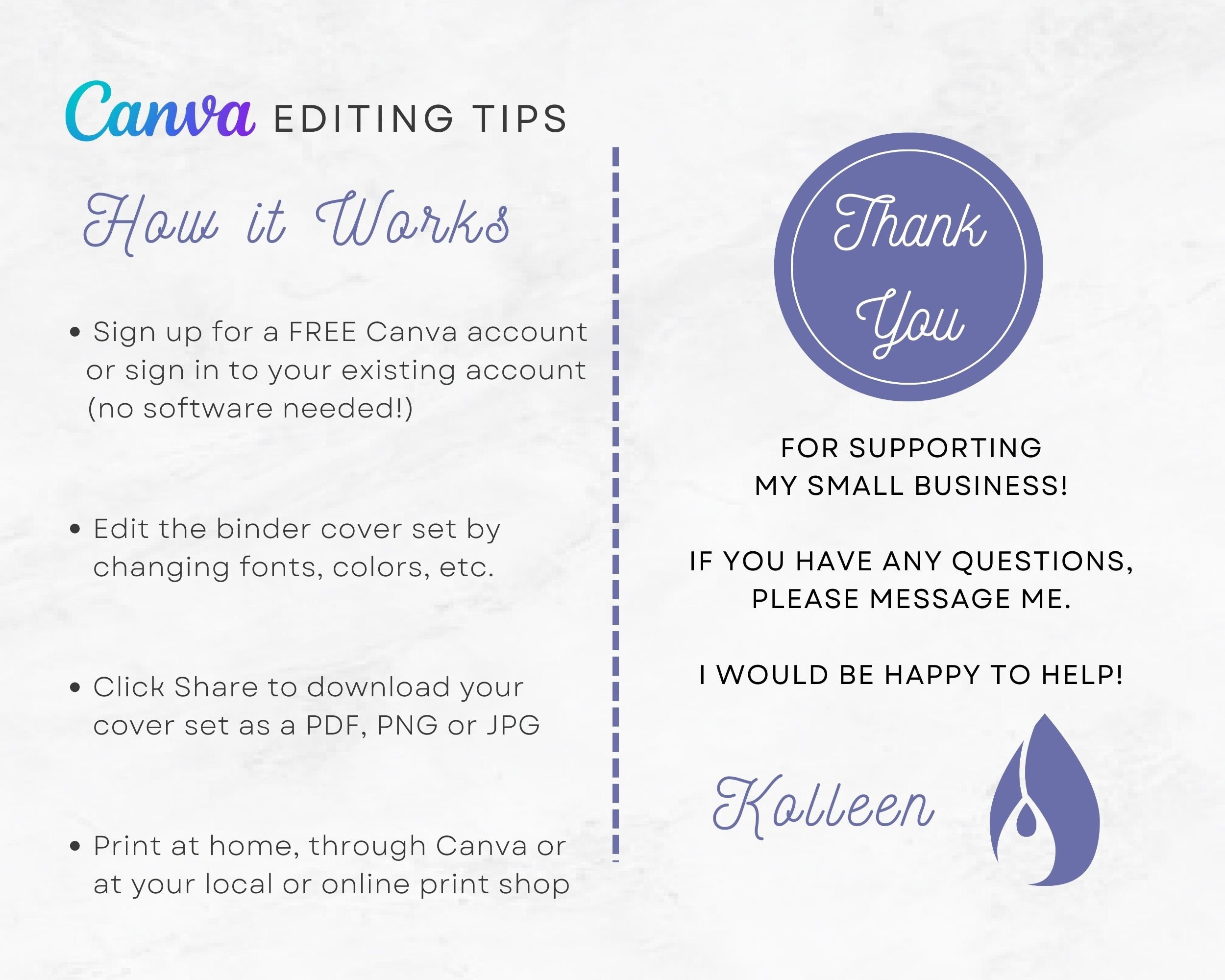 Gingham Binder Cover Set With Note Paper | Edit on Canva, Download ...