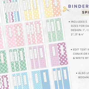 Editable Polka Dot Binder Cover Set: Teacher Student Resource ...