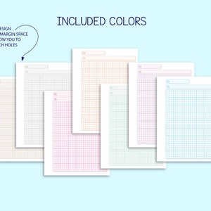 Printable Graph Paper With Margins | Grid Paper for Instant Download in ...