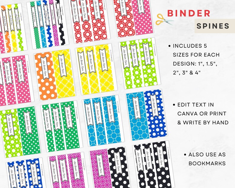 Binder Cover Set With Note Paper | Edit on Canva, Download, Print ...