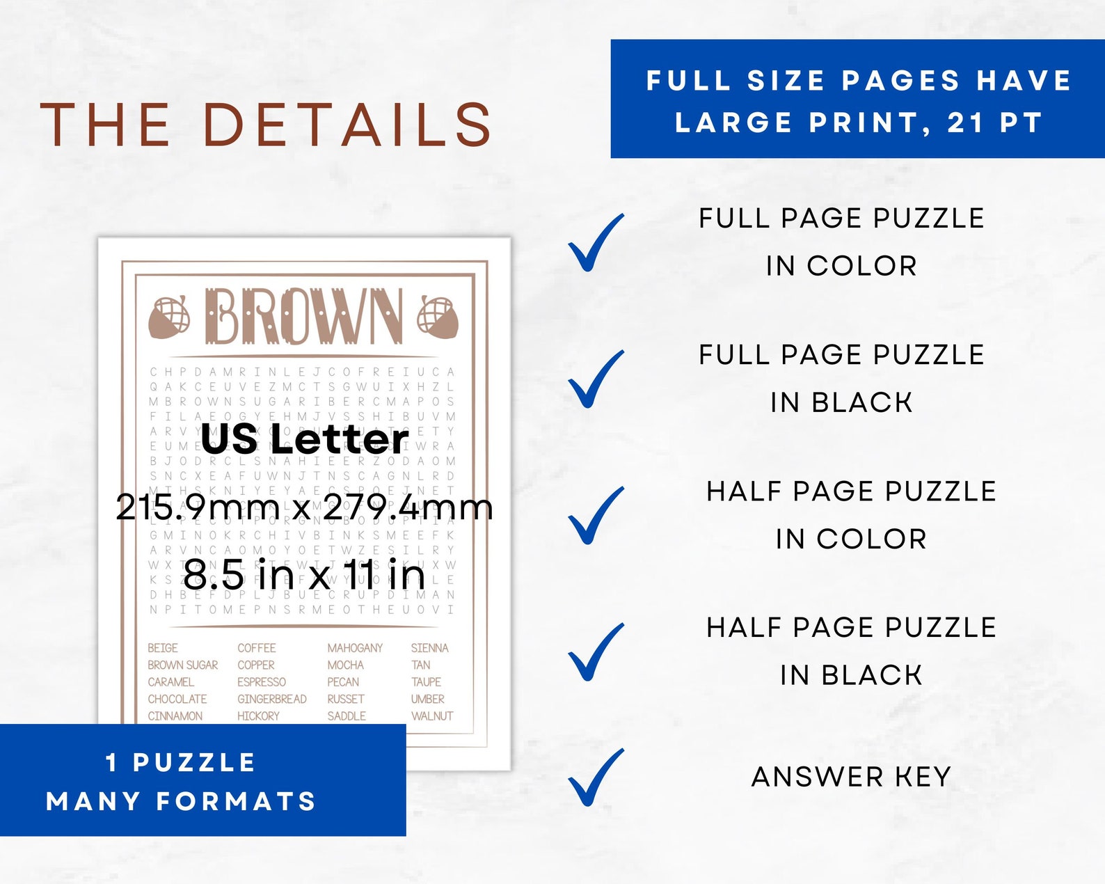 Brown Word Search for Instant Download | Art Teacher Discussion of ...