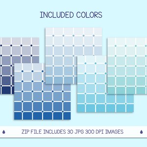 Gradients Scrapbook Paper | Paint Chip Design, 30 Colors (digital ...