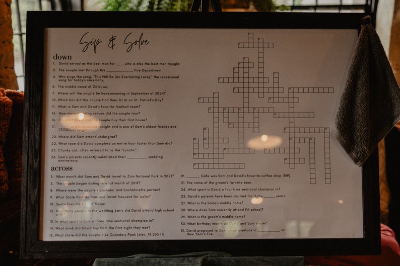 Custom Sip & Solve for Weddings, Birthdays, Bridal Showers - Etsy