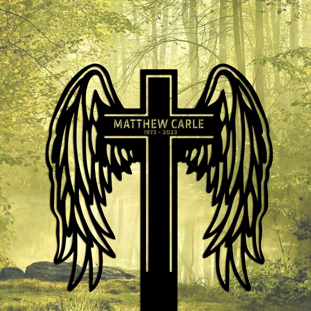 Custom Metal Cross Memorial Stake,grave Marker,personalized Cross Stake ...