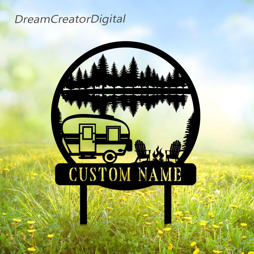 Custom Camping Metal Sign,camping Stake,camper Decor,rv Decor, Family ...