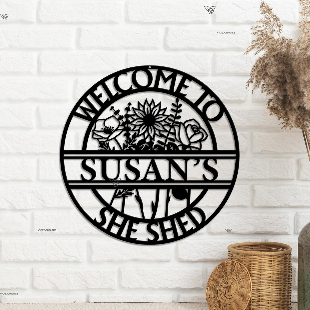 Personalized She Shed Sign,garden Sign Custom She Shed Sign,woman Cave ...