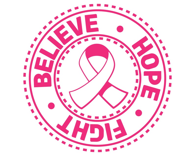 Breast Cancer Ribbon Svg, Believe Hope Fight Svg, Cancer Awareness Svg ...