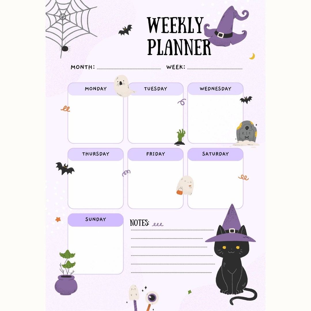 Weekly Planner Weekly Schedule Unique Weekly Planner Planner Digital ...