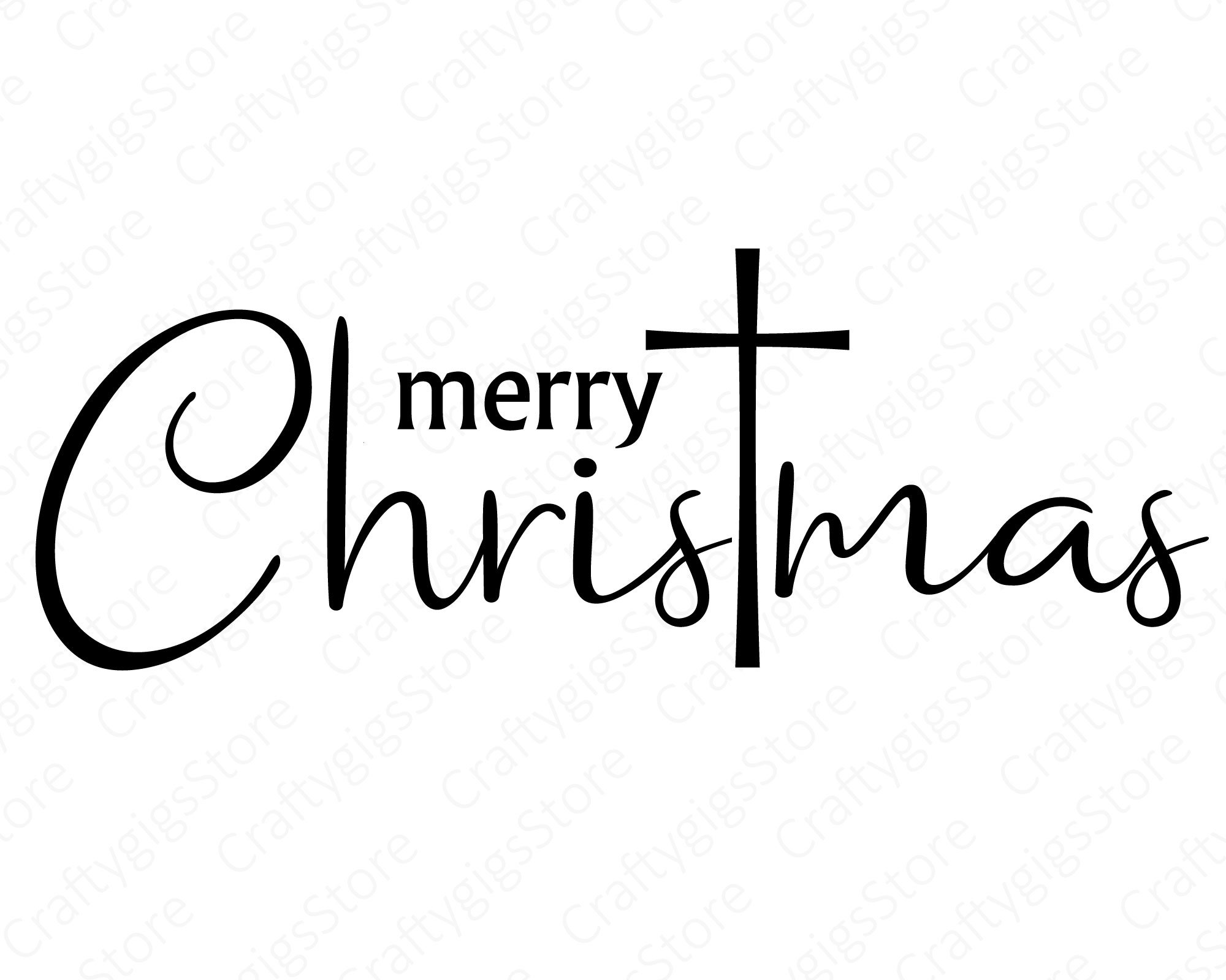 Merry Christmas Svg, Png, Merry Christmas With Cross, Cross Svg, Santa ...