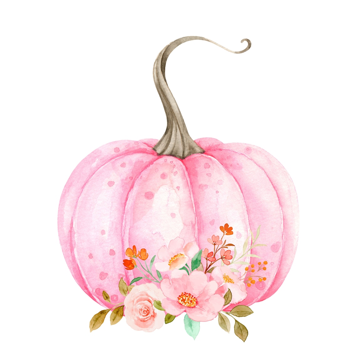 Pink pumpkin Chic PNG Transparent Clipart Halloween Thanksgiving - Etsy