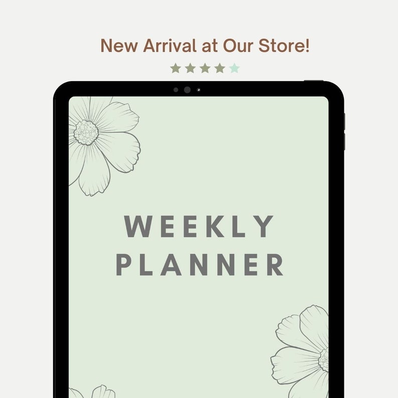 Aesthetic Undated Digital Weekly Planner for Ipad/android Tablet! Mon ...