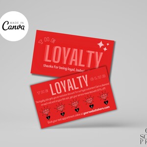 Editable Modern Loyalty Business Card Template (canva) - Etsy