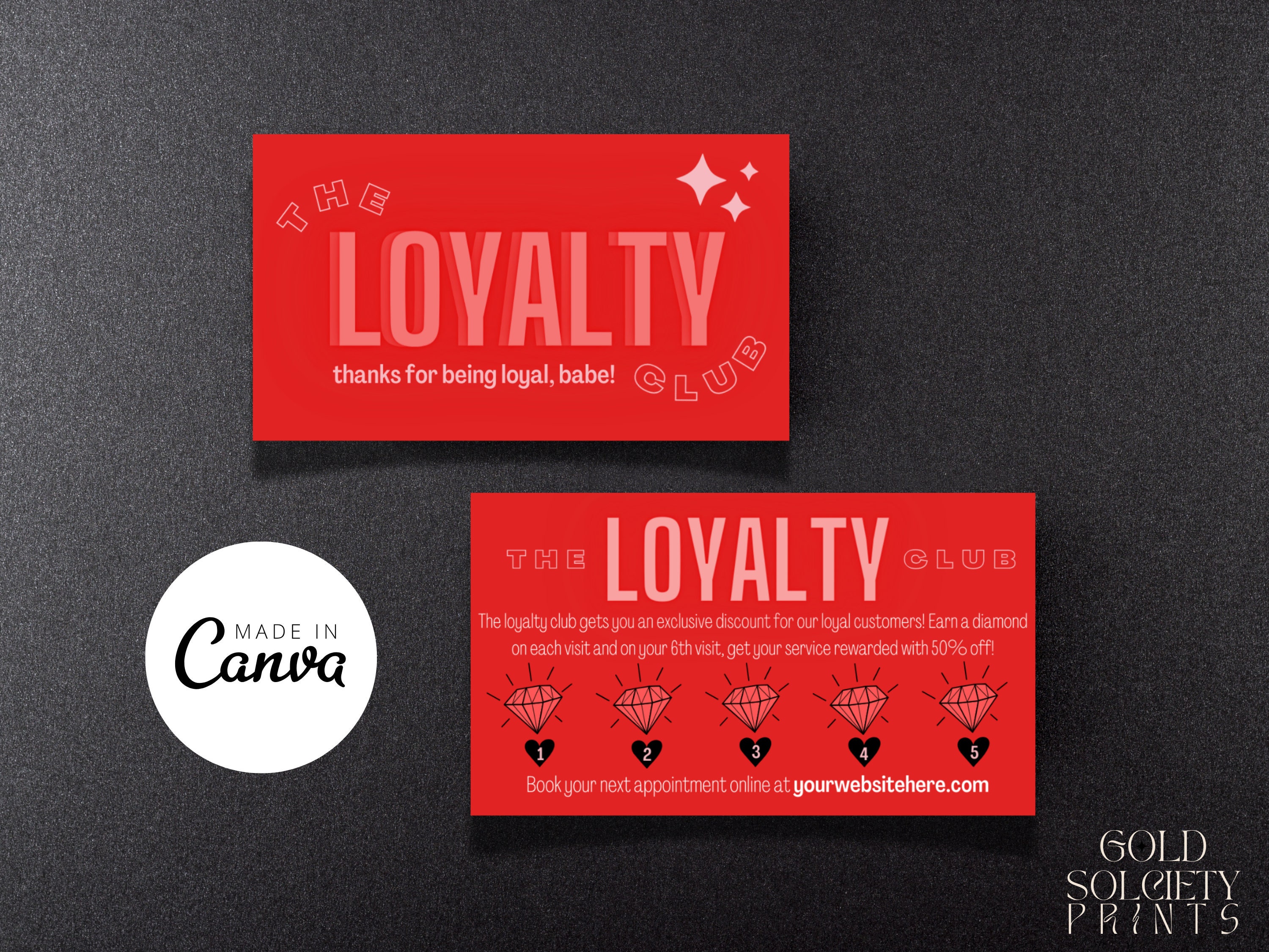 Editable Loyalty Business Card for Small Business | Modern Editable ...
