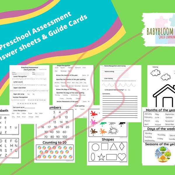 Preschool Assessment - Etsy